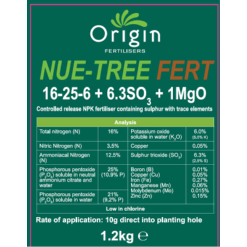 Nue-Tree 16-25-6 CRF Tree Planting Fertiliser - Controlled Released ...