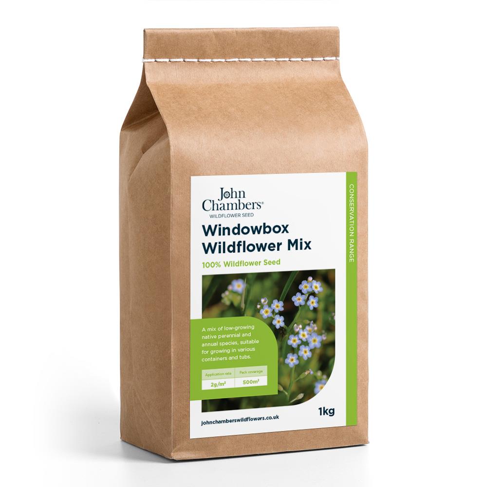 John Chambers Conservation Windowbox Mix 100% Wildflower Seeds | Green-tech