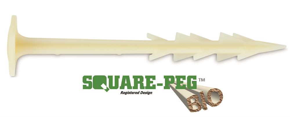 Square-Peg BIO™ Degradable Barbed Pegs - Weed Fabric Pegs & Pins ...